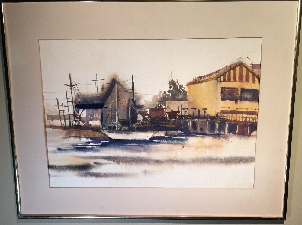TOM FONG original watercolor waterfront Listed Artist | eBay