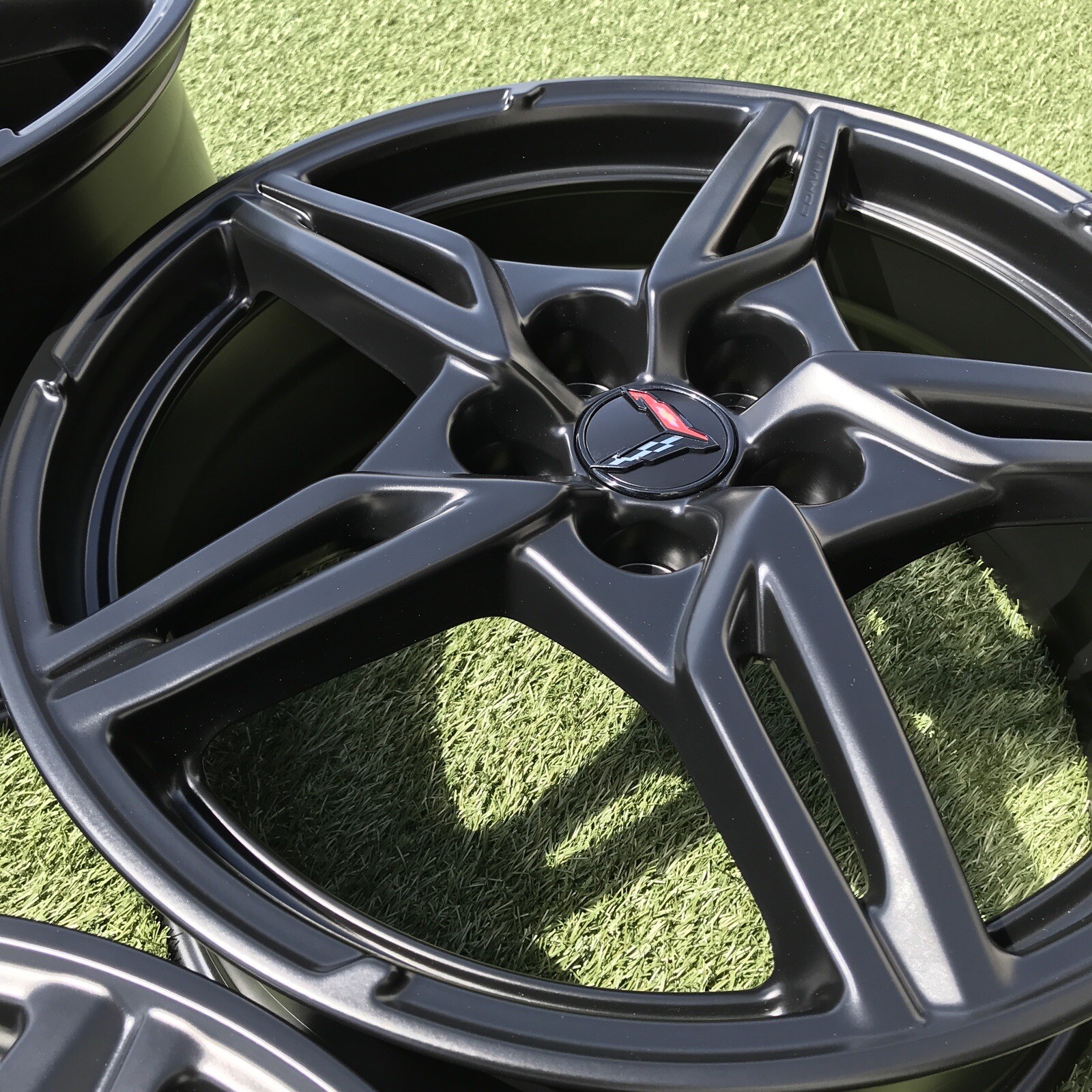19 20 CORVETTE C8 RIMS WHEELS OEM 2021 SET 4 STOCK GM NEW BLACK 14007 8 ...