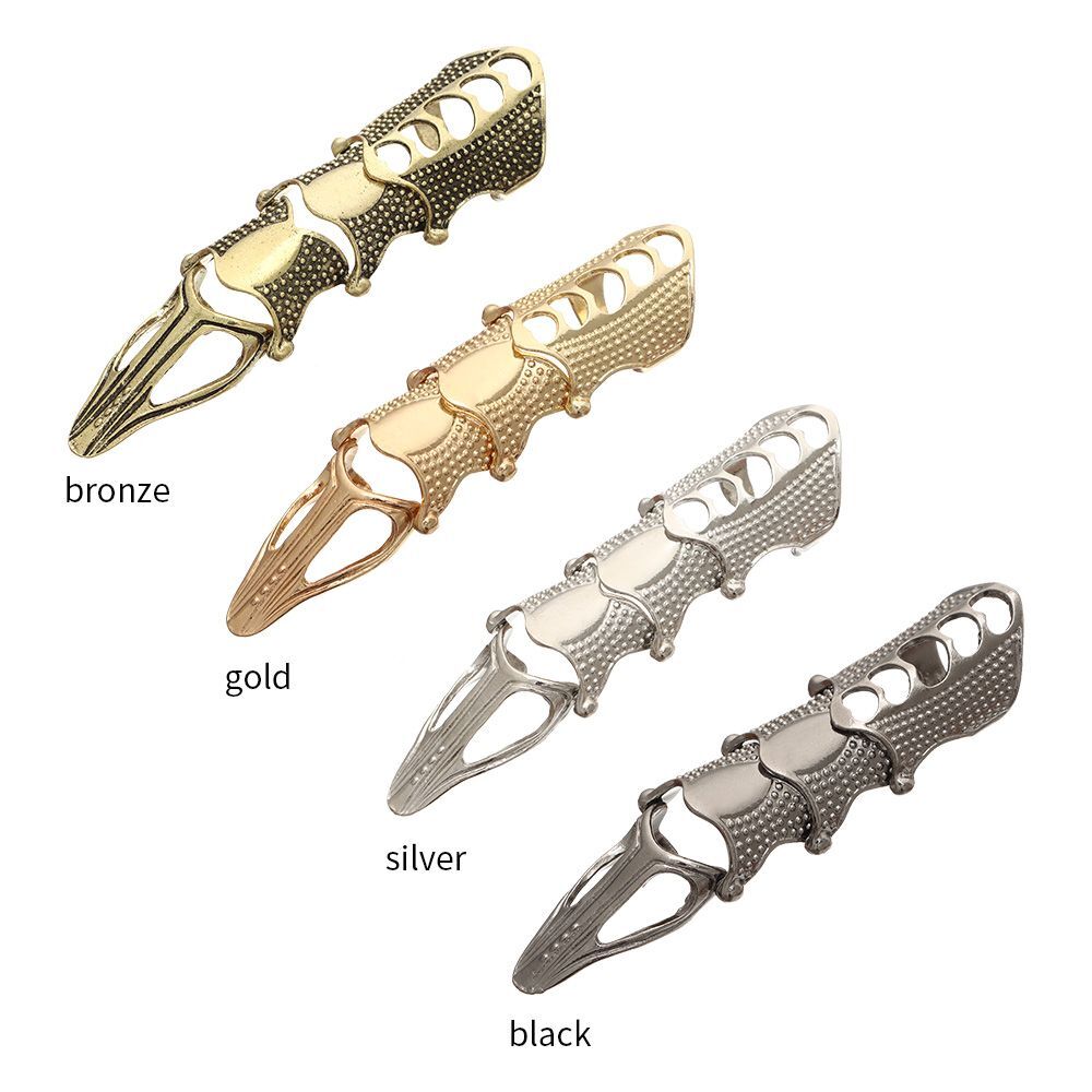 Fashion Full Finger Knuckle Punk Rings Finger Claw Ring Joint Armor ...