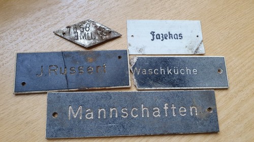 WWII WW2 Original German plates with inscriptions From Battle Of ...