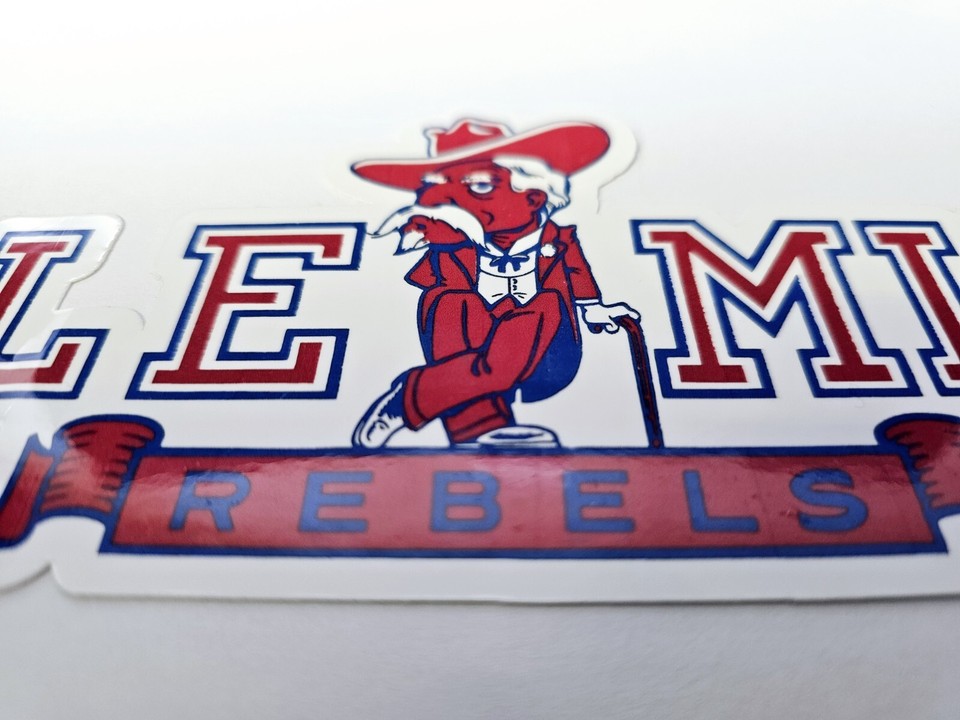 Ole Miss University Mississippi Colonel Rebel Waterproof Sticker FREE ...