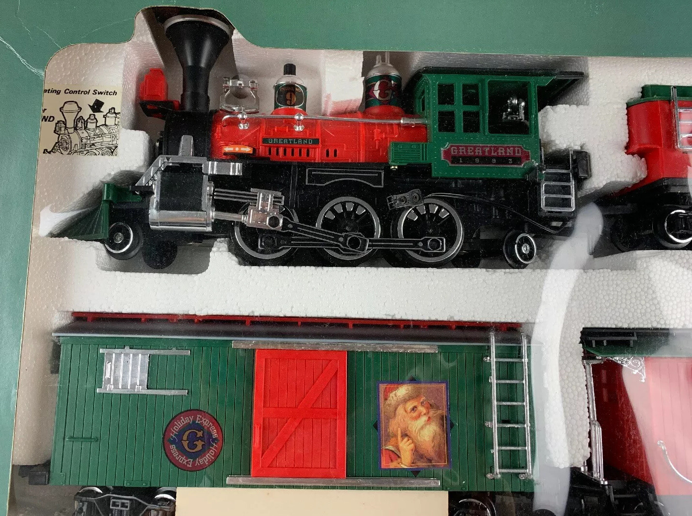 GreatLand Holiday Express Battery Operated Train Set Red Original Box ...