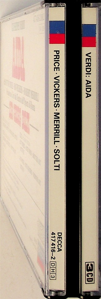 VERDI Aida Georg SOLTI Leontyne Price, Jon Vickers, Merrill 3-CD (Decca ...