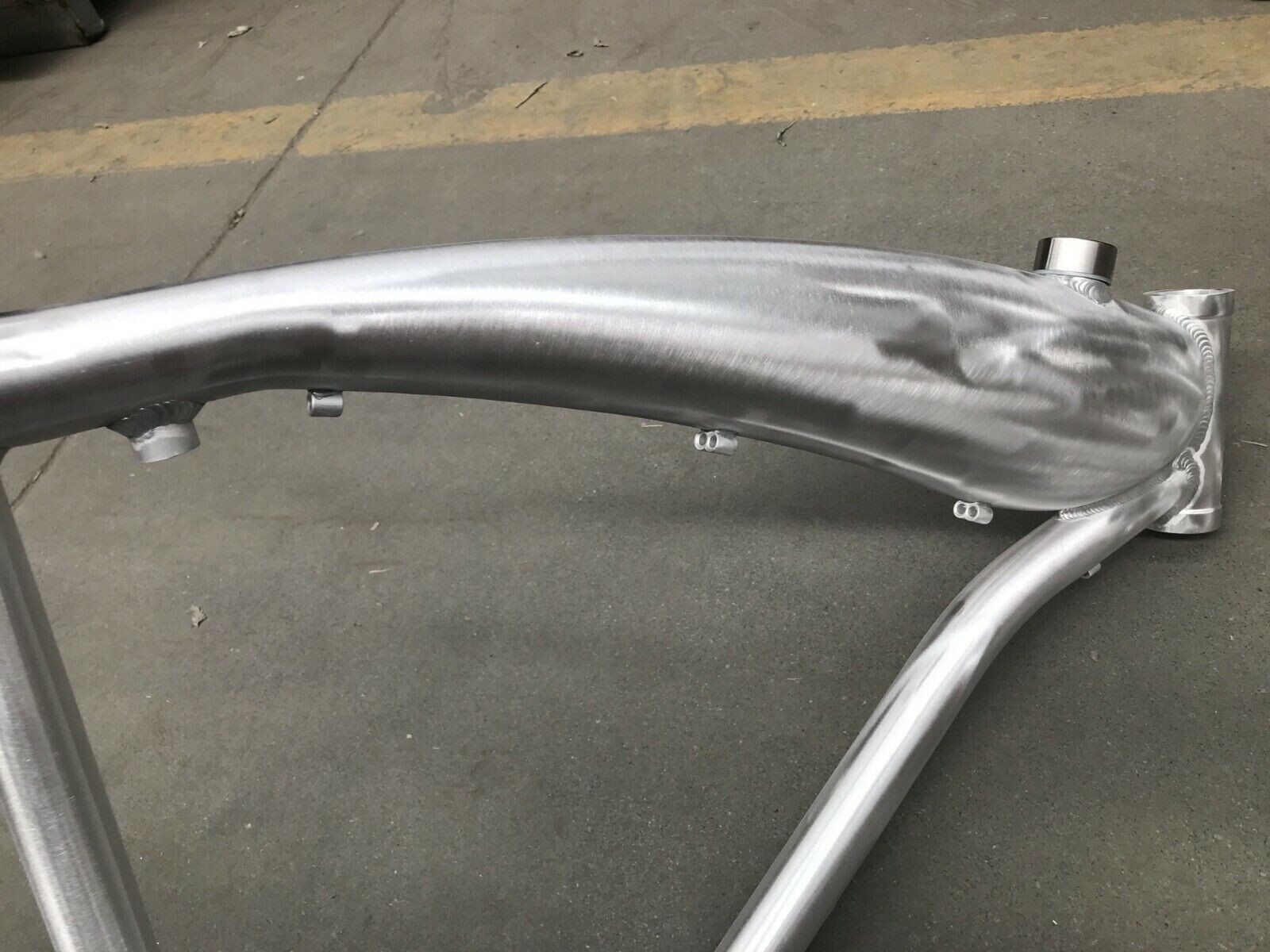 Brushed Alum Gas Bike Frame 2.4L & YD100 Motor Engine Kit-Gas Motorized ...