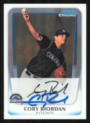 CORY RIORDAN Autograph Baseball card auto COLORADO ROCKIES | eBay
