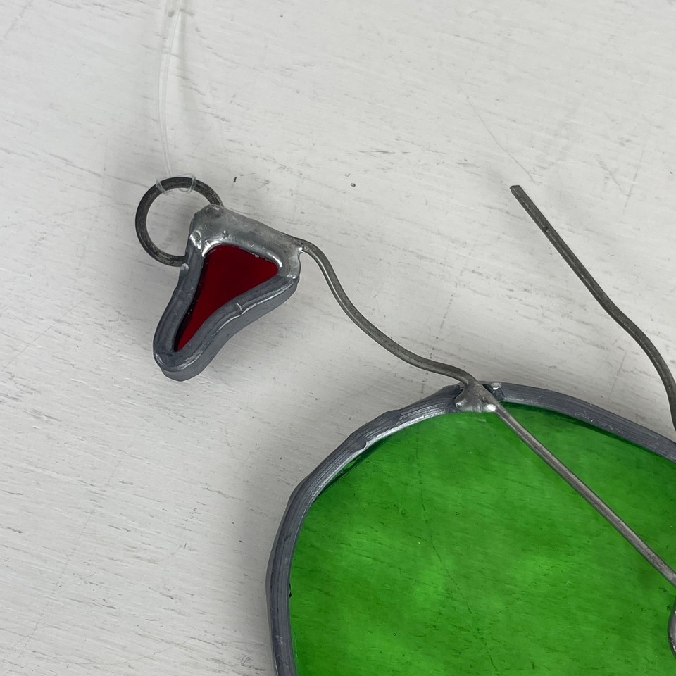 Vintage GOLF Green Sun Catcher Stained Glass Art Piece | eBay