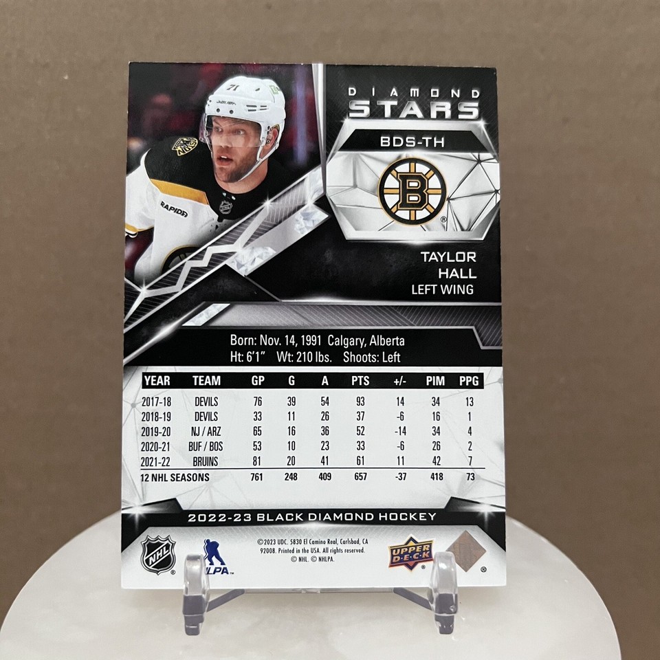 2022-23 Upper Deck Black Diamond Stars Taylor Hall 07/49 Boston Bruins #BDS-TH | eBay