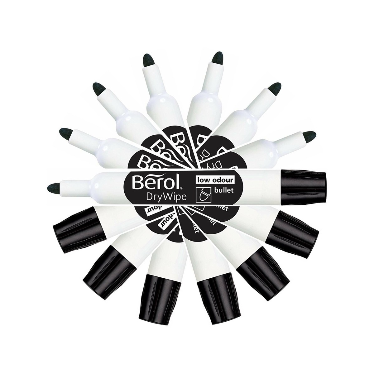 Whiteboard Markers Berol Black Dry-Erase Marker Pens 4-Pack - Bullet ...