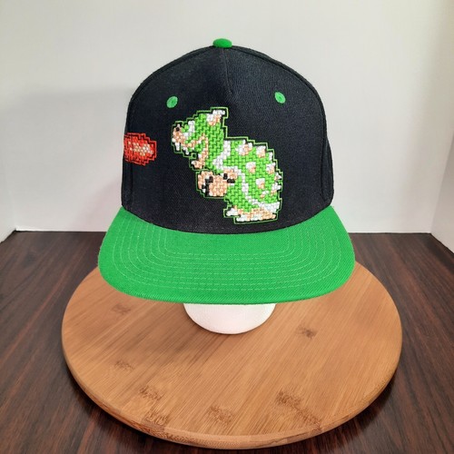 Nintendo Super Mario Bros Hat Pixel Bowser Snapback Baseball Cap 8 Bit ...