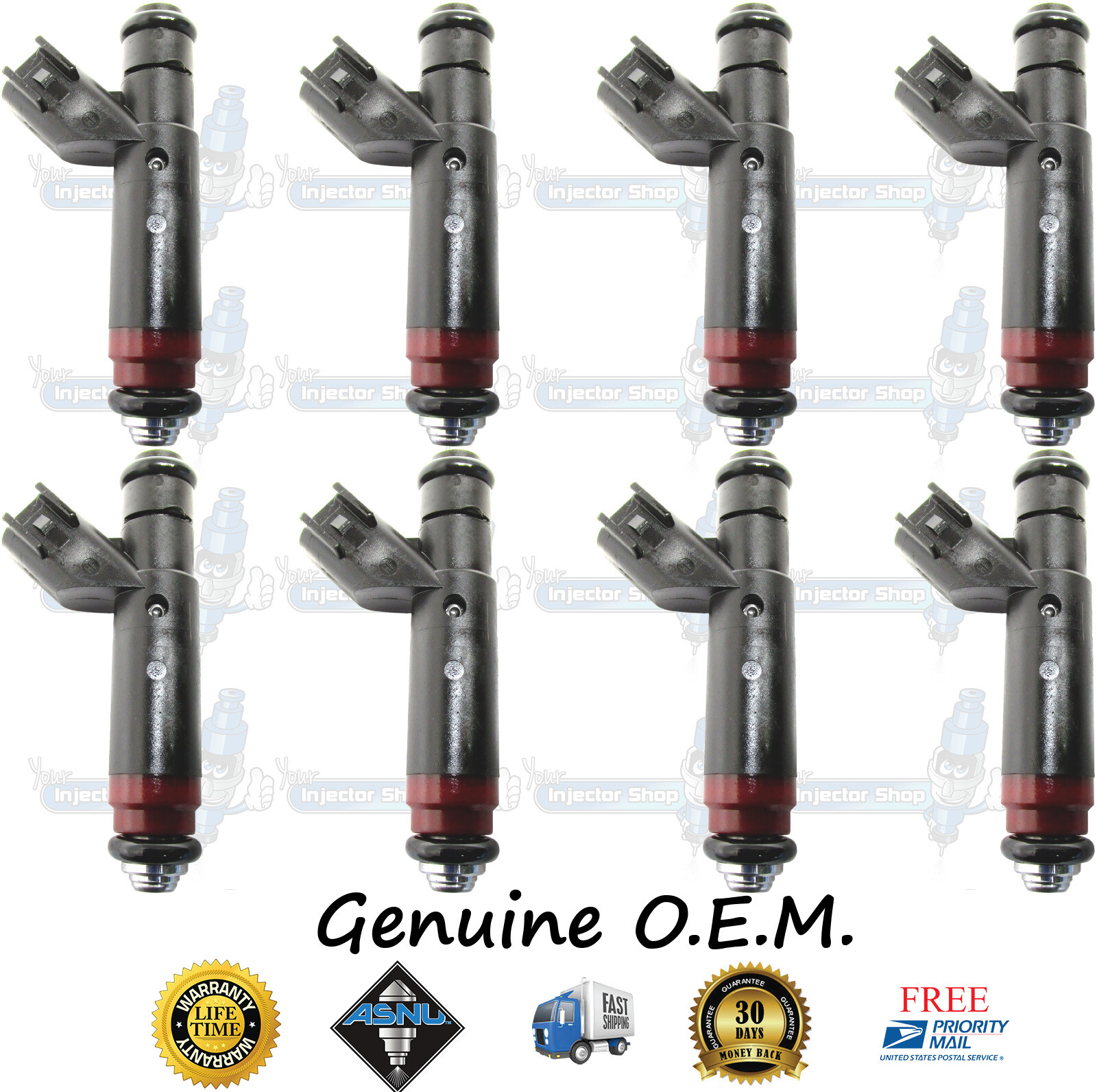 GENUINE FACTORY Mopar 8x 53032145AA Fuel Injectors 2001-2003 4.7L ...