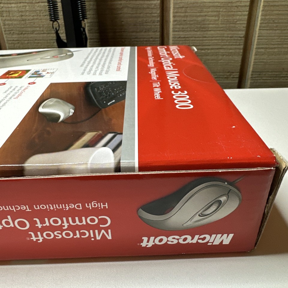 Microsoft Comfort Optical Mouse 3000 Wired Mouse New Sealed NIB New Old ...