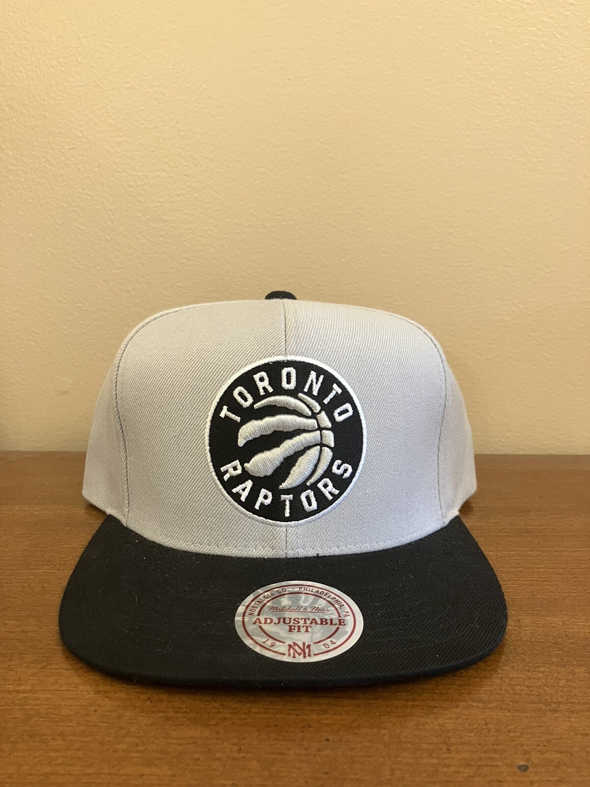 Toronto Raptors Hat Cap Snap Back Gray Black Mitchell and Ness NBA ...