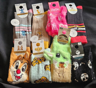 COSY SOCKS - PRIMARK - DISNEY - LADIES - GIRLS - GRIPS - ONE SIZE 4-8 ...