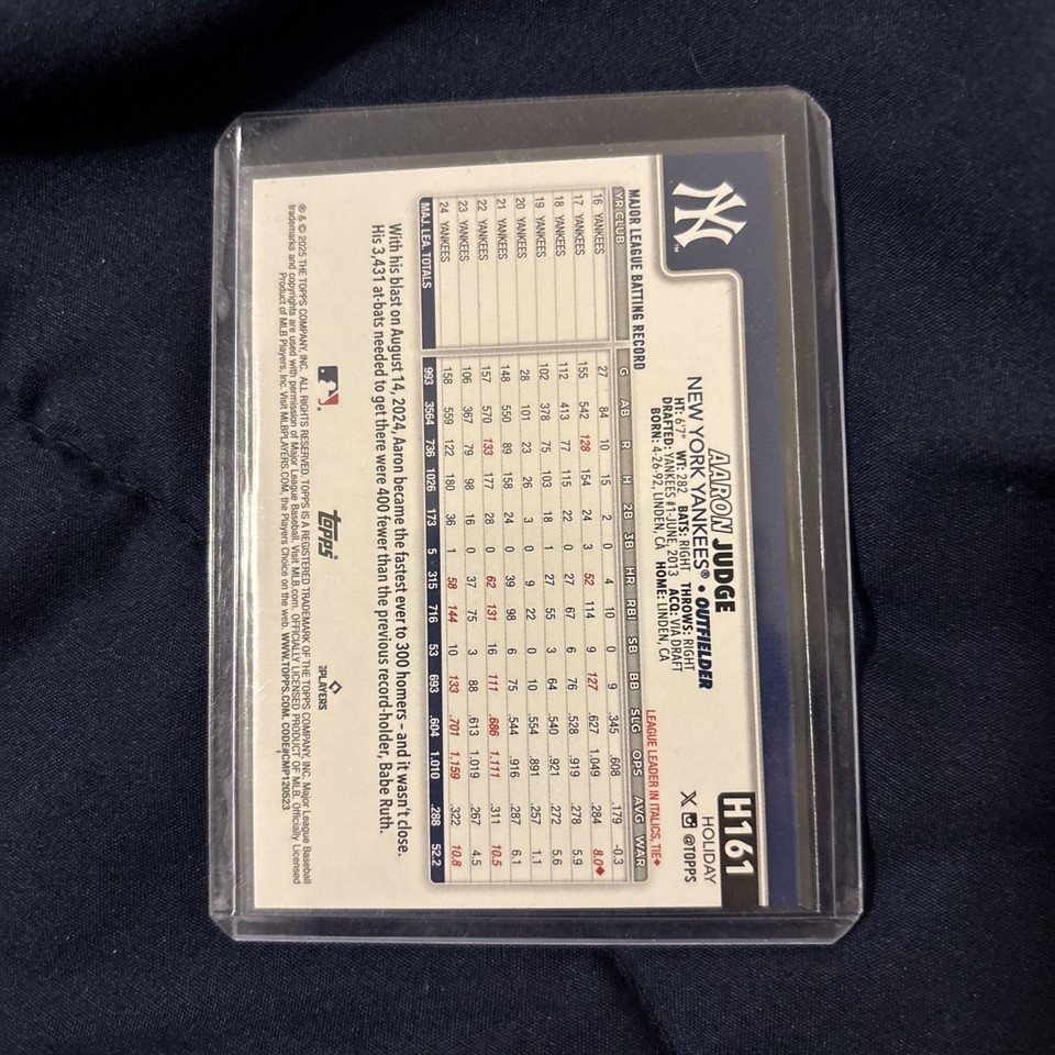 2025 Topps Holiday Aaron Judge New York Yankees Necklace Lights SP MLB ...