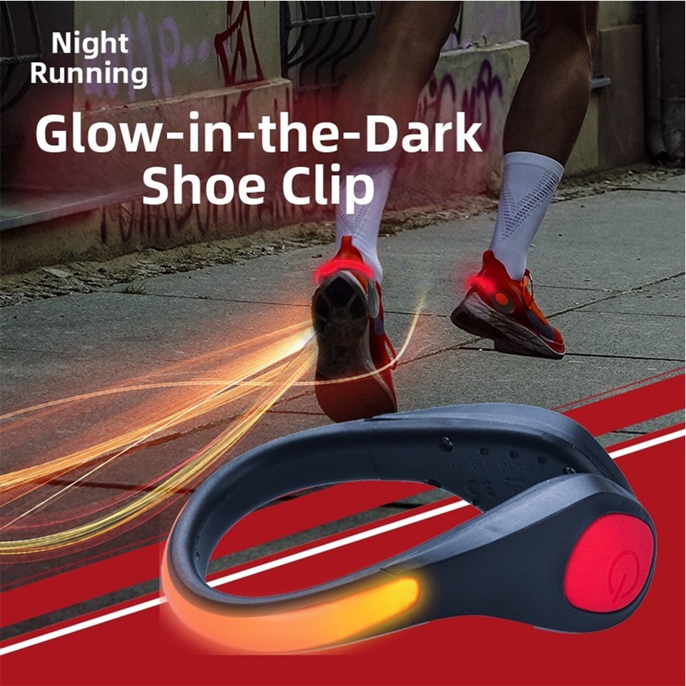 Adjustable Brightness LED Shoe Clip Light for Running Cycling and ...
