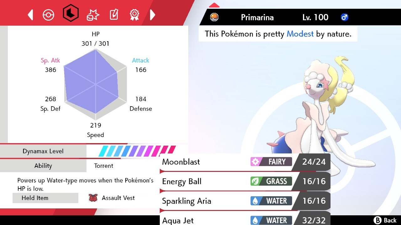 Pokemon Sword and Shield 6iv Shiny Primarina - FAST DELIVERY! | eBay