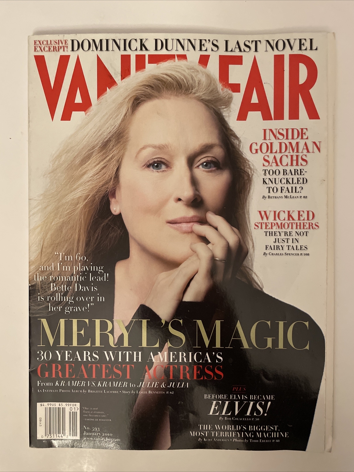 VANITY FAIR Magazine January 2010 Meryl STREEP Elvis PRESLEY Newsstand ...