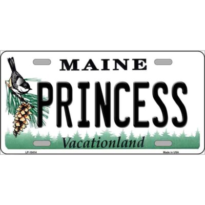 Princess Maine License Plate Metal Sign Plaque Art Car Truck Wall Home ...