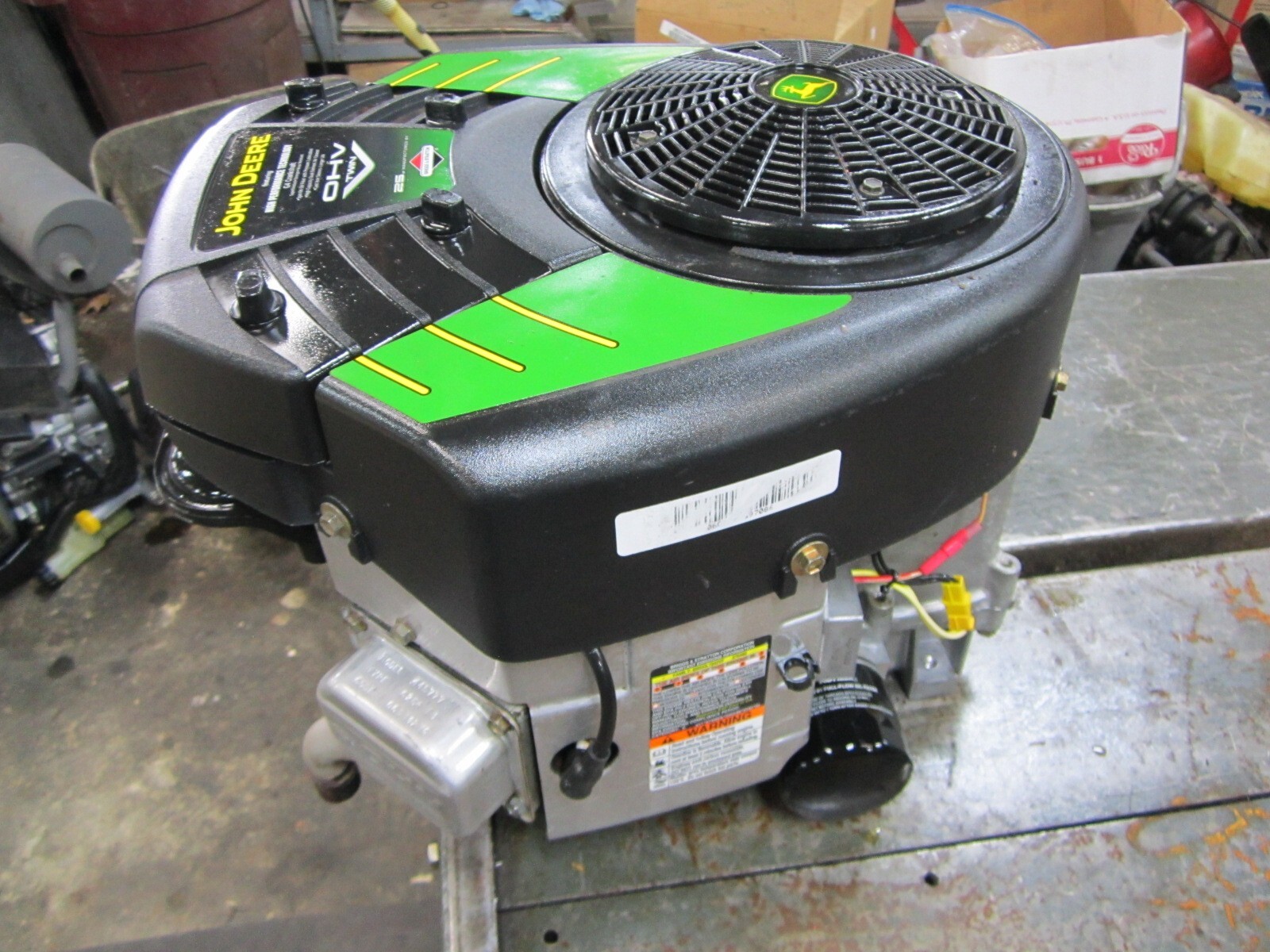JOHN DEERE BRIGGS & STRATTON 25HP V TWIN INTEK GOOD RUNNING ENGINE ...