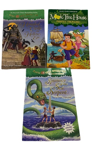 Lot 3 MAGIC TREE HOUSE #30 & #31 & Pirates’ Treasure MARY POPE OSBORNE ...