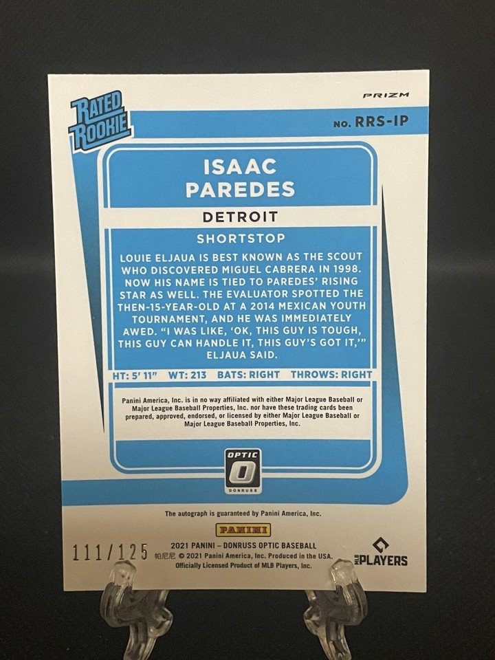 2021 Donruss Optic Issac Parades Rated Rookie Orange Prizm Auto SP /175 ...
