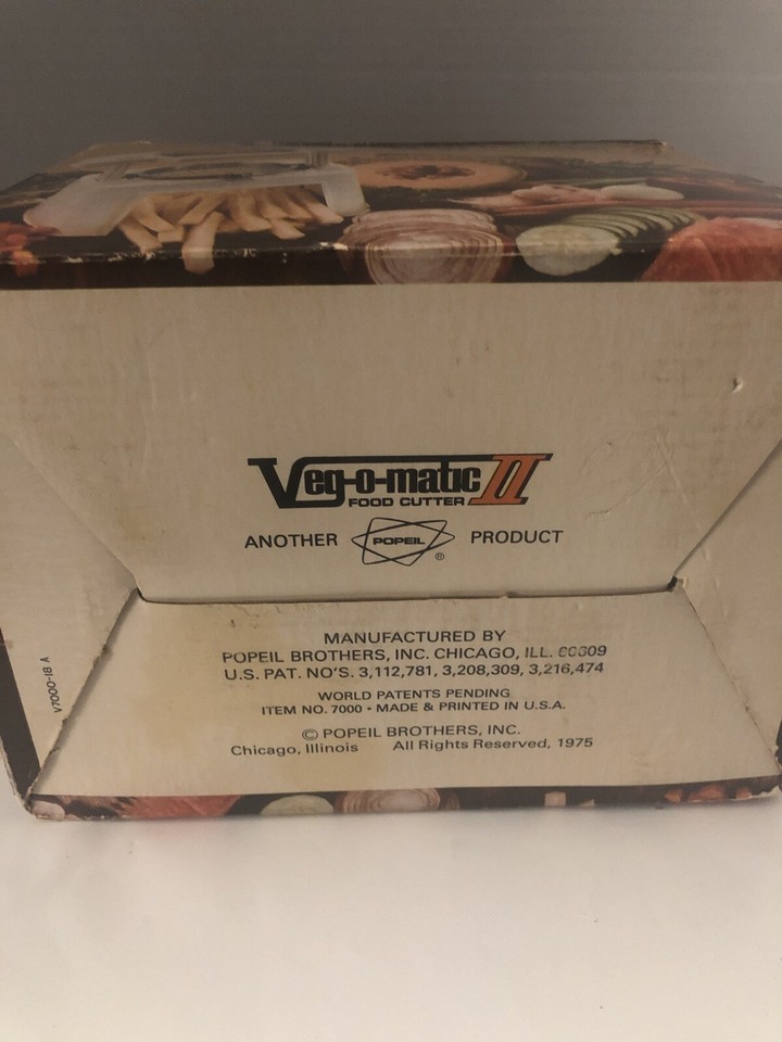 Vintage 1961 Veg-O-Matic Food Preparer Made In USA - SLICER DICER | eBay