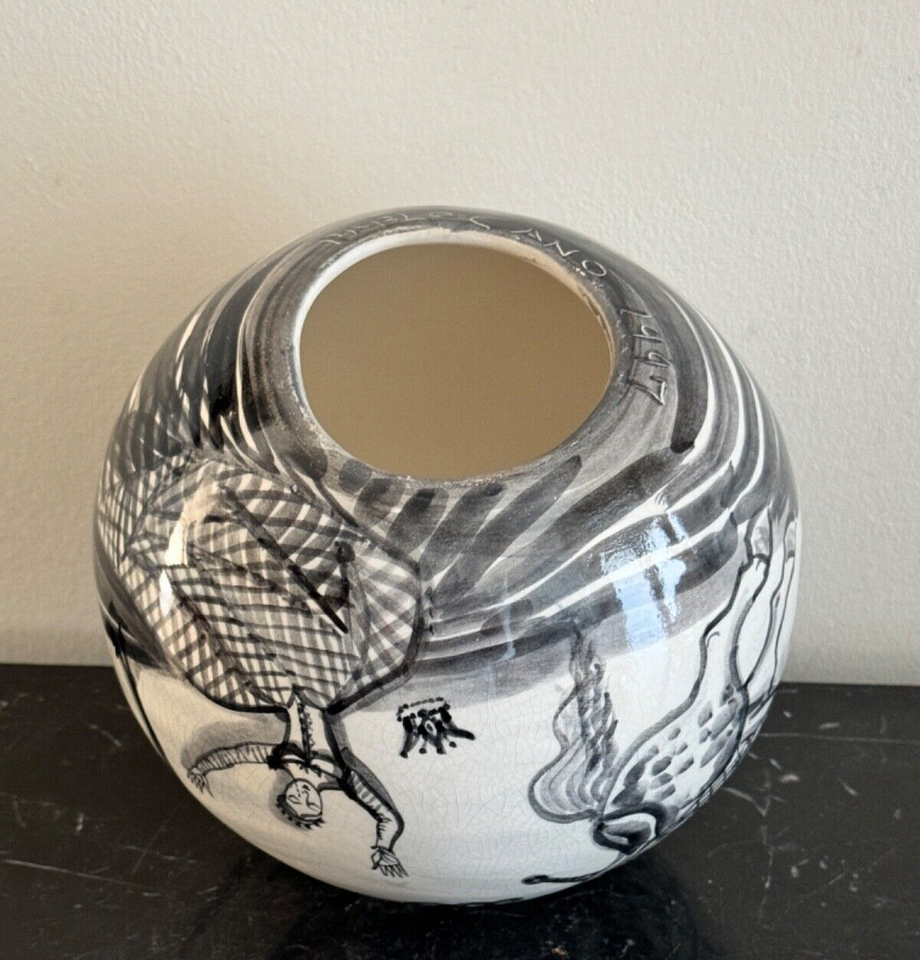 Pablo Cano Cuban-American Artist 1997 Hand Painted Pottery Vase or ...