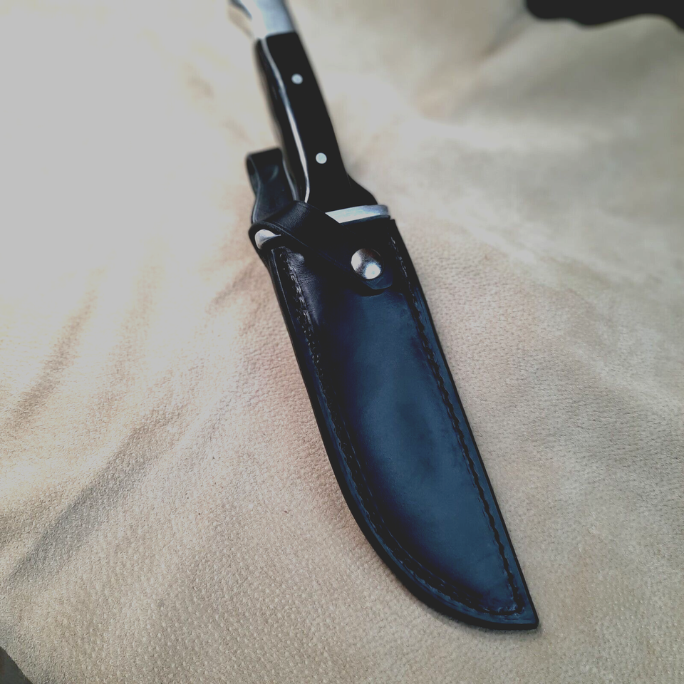 Custom leather knife sheath That fits a. BUCK 124 knife. | eBay