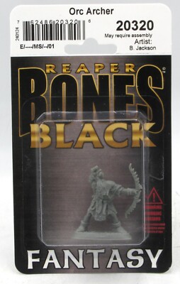 Reaper 20320 Orc Archer (Bones Black) Warrior Bowman Fighter Miniature ...