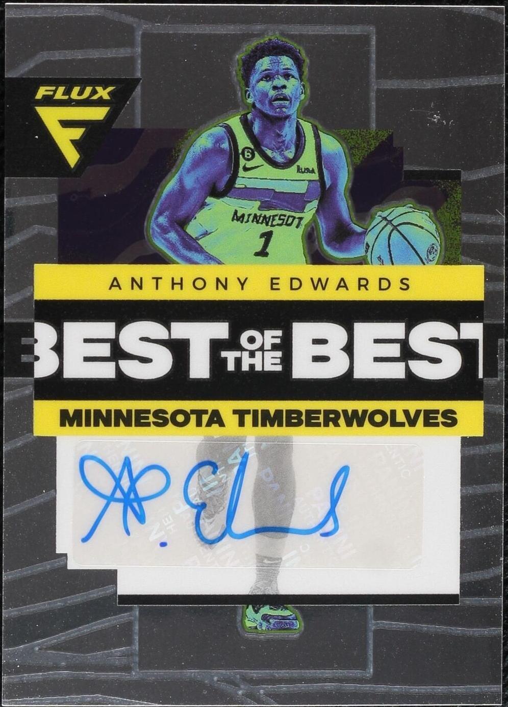 2022-23 Panini Flux - Best of the Best Signatures Anthony Edwards #BBS ...