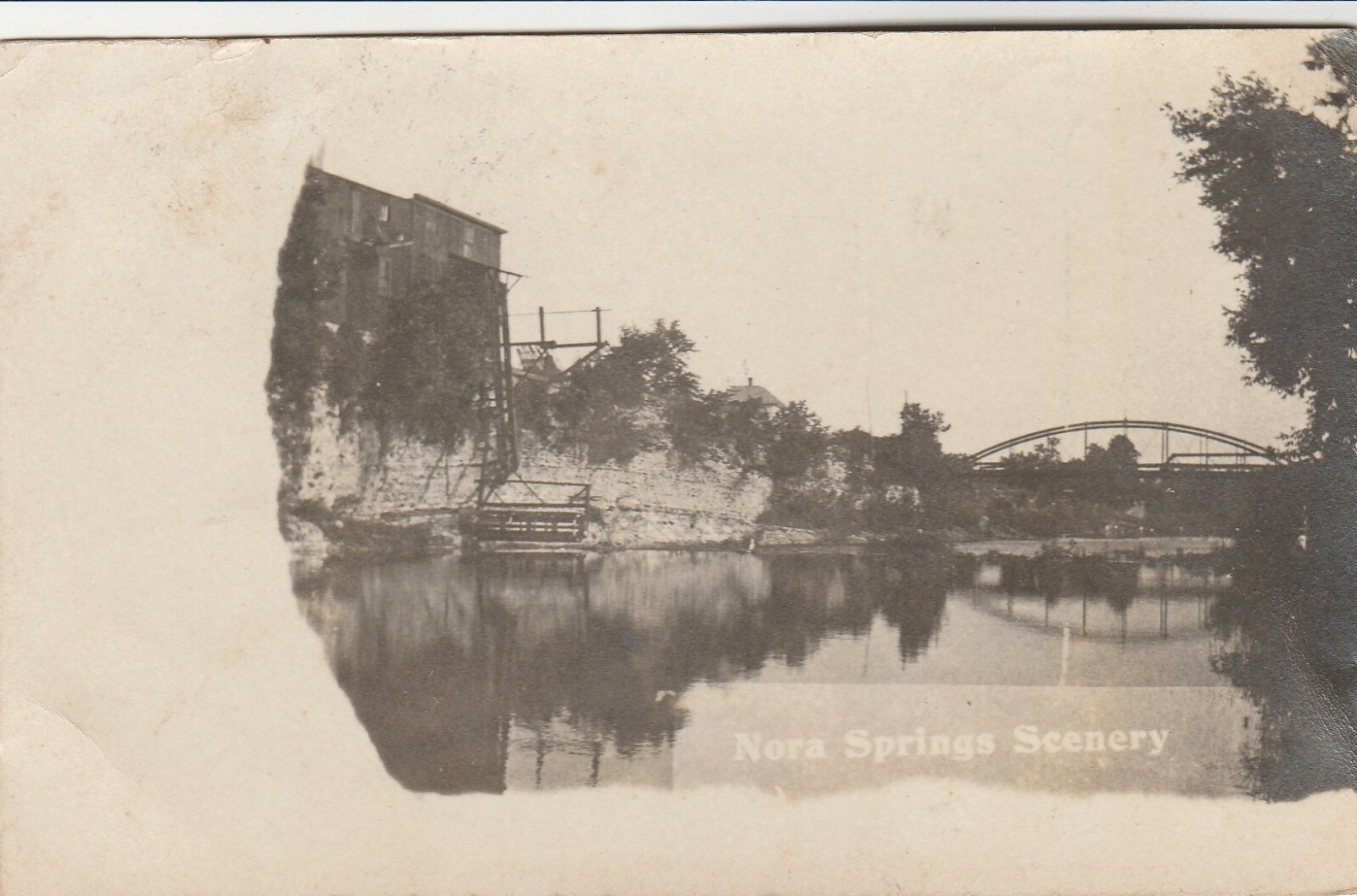 RPPC~NORA SPRINGS, IOWA~ POSTCARD~RIVER SCENE~REAL PHOTO POSTCARD | eBay