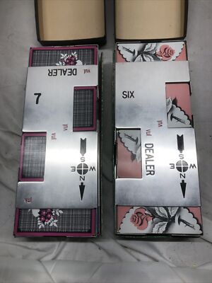 ACBL American Contract Bridge League Dealer Board cards Aluminum Lot 1 ...