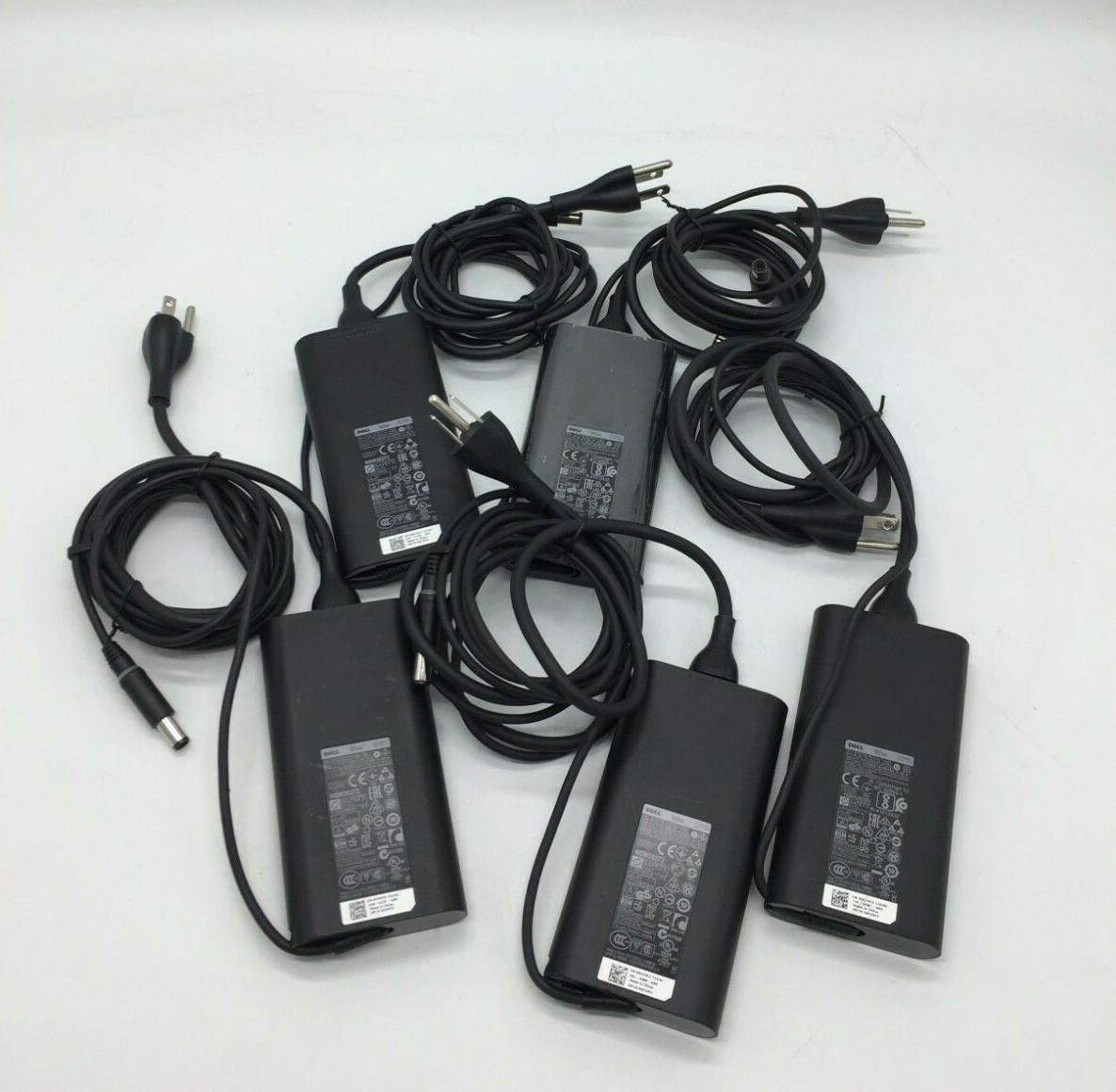 Lot 5 Slim Dell 90W 19.5V AC Adapter Charger Laptop mixed 6C3W2 C9HYX 7 ...
