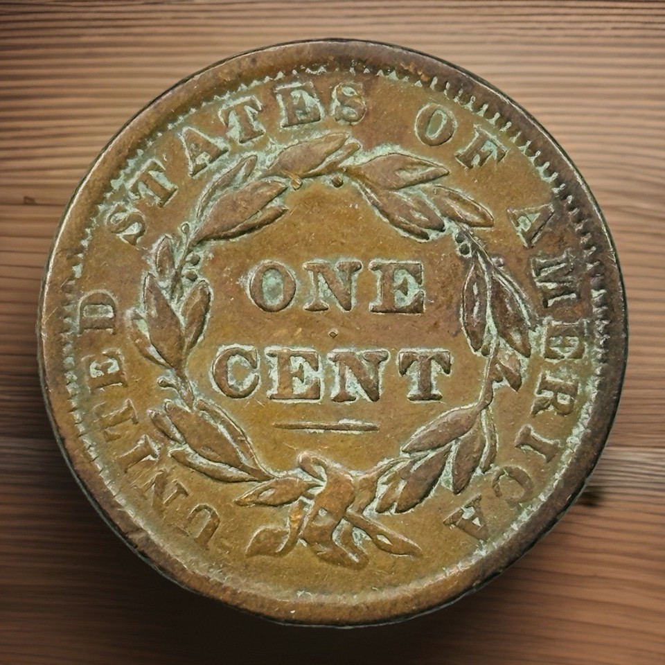 1838 1c Coronet Head Large Cent Very Fine VF Old Vintage US Type Coin ...