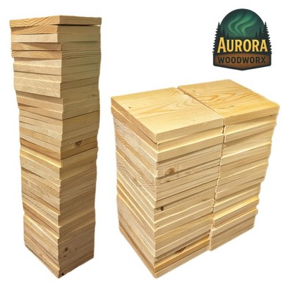 Pine Wood Offcuts 10 kg Box ~ 38 pcs Craft Wood Kindling Scraps Carving ...