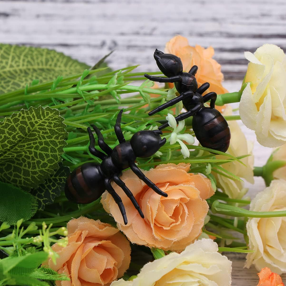 Toddmomy Fake Ants 50Pcs Ants Toys Realistic Ants Plastic Toys for Joke ...