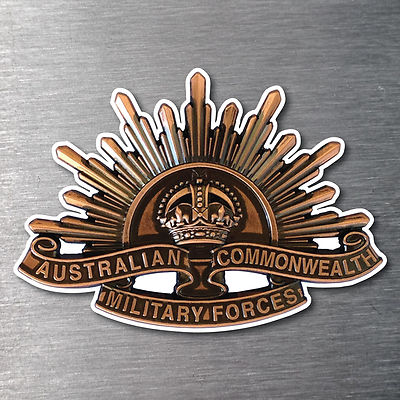 Australian Commonwealth Military Forces Badge sticker 120mm quality ...