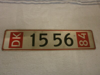DENMARK COPENHAGEN PROVISIONAL 1984 # DK 84 1556 RARE (2) LICENSE PLATE ...