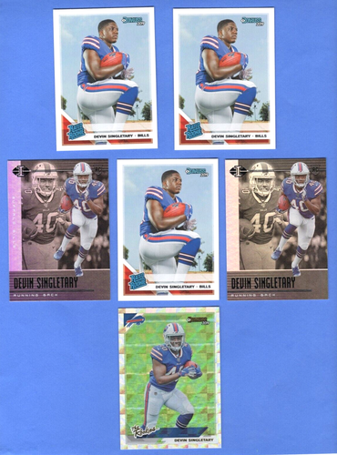 (6) Devin Singletary ROOKIE LOT. (3) Rated Rookie #328 + (1) The ...