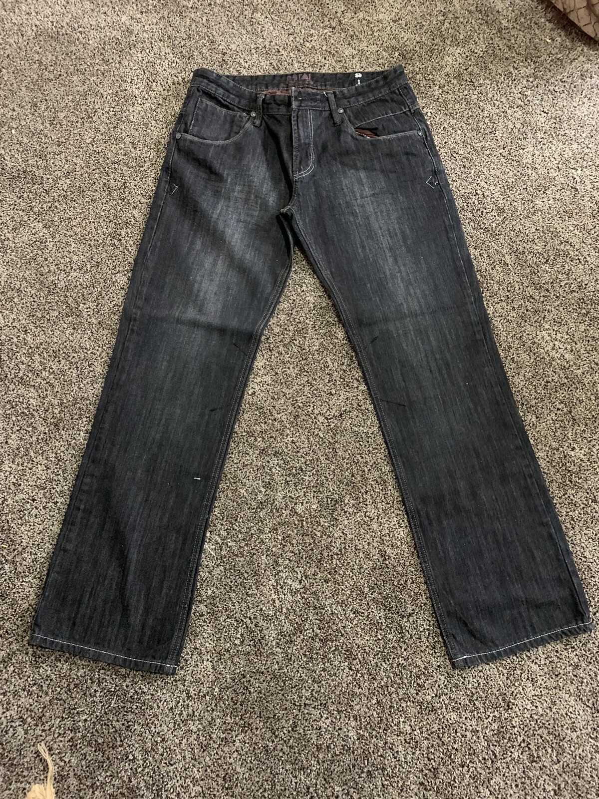 Blue Guru Mens Jeans Denim Black - Gem