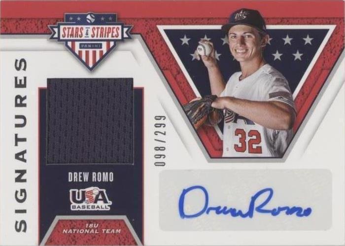 2019 Panini USA Baseball Stars & Stripes - Signatures Drew Romo #S-DR ...