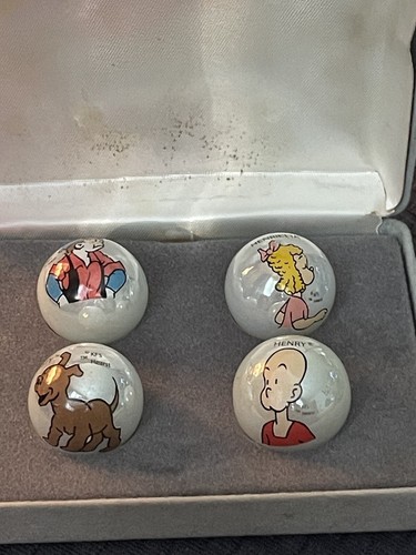 Set Of 4 Pearlescent “Henry”Comic Strip Character Marbles | eBay