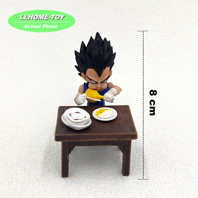 Anime toy kids Z Vegeta eating Chicken leg cute 1PC Figure Statue Toy ...