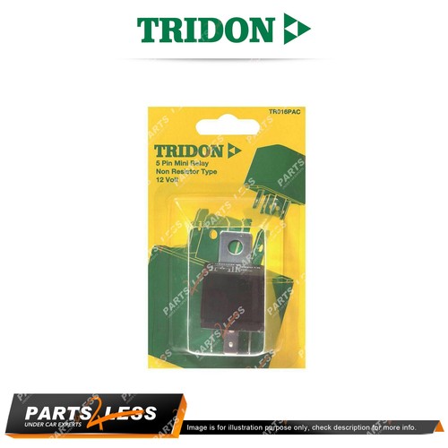 Tridon 5 Pin Mini General Relay 5 x 6.3mm - TR016PAC Blister Packed ...