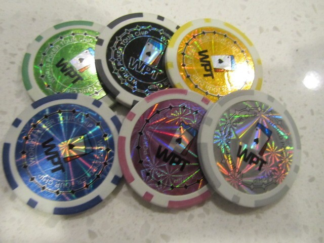 WPT World Poker Tour Holographic Laser Casino Chip Lot + FREE Las Vegas ...