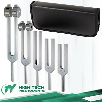 5 Tuning Forks Set Medical Surgical Chiropractic Physical Diagnostic ...