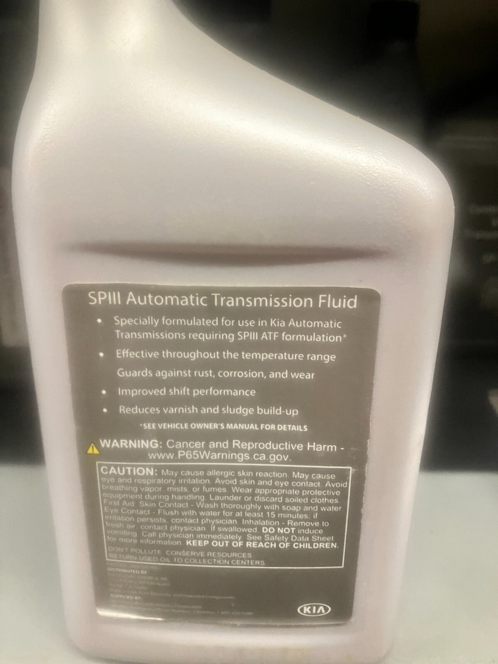 NEW OEM KIA AUTOMATIC TRANSMISSION FLUID - (SPIII) - (UM010-CH002) | eBay