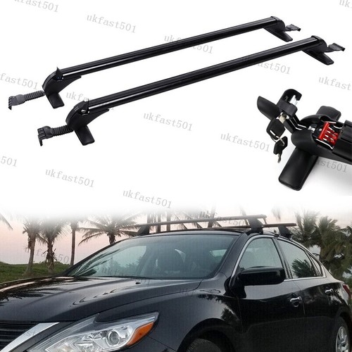 No Rail Universal Lockable Aluminium Car Roof Rack Bars Anti Theft ...