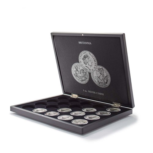 Britannia 1 oz Silver Coin Presentation Box Display Case 20 Slot 45mm ...
