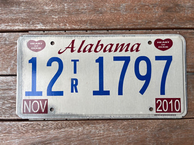 2010 Alabama License Plate 12 TR 1797 | eBay